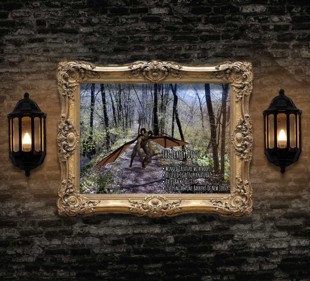 Jersey Devil Dark Art Print, Goth Wall Art, Dark Landscape, Gift for ...