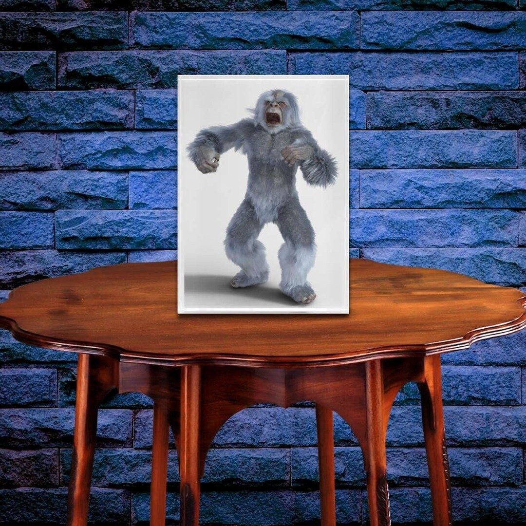 Yeti Acrylic Art Display Block | Abominable Snowman Sculpture | Unique ...