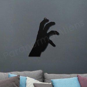 Creepy Horror Hand Metal Wall Art | Unique Outdoor Wall Hanging | Goth ...