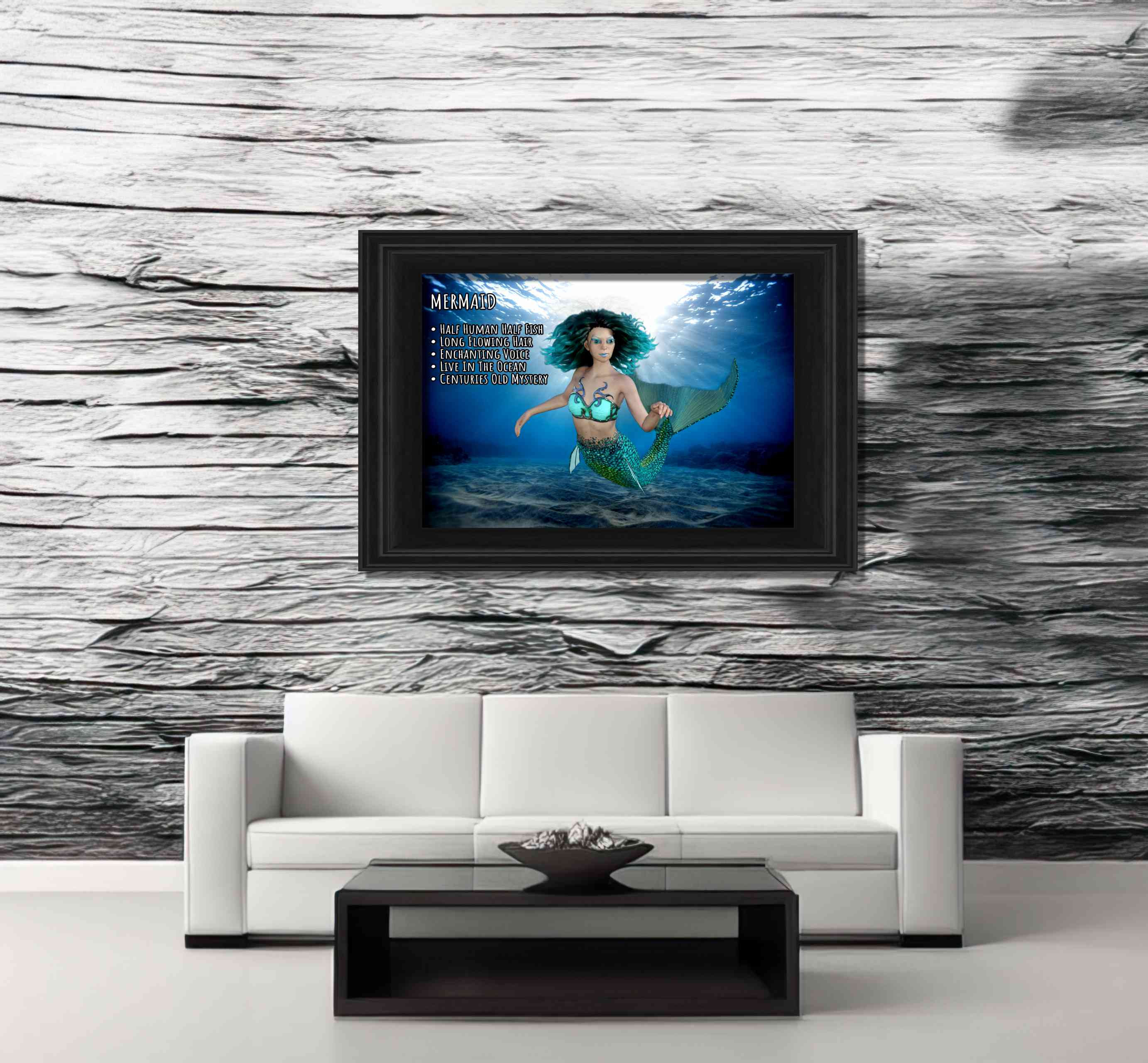 Female Mermaid Informational Poster Cryptozoology Cryptid - Etsy