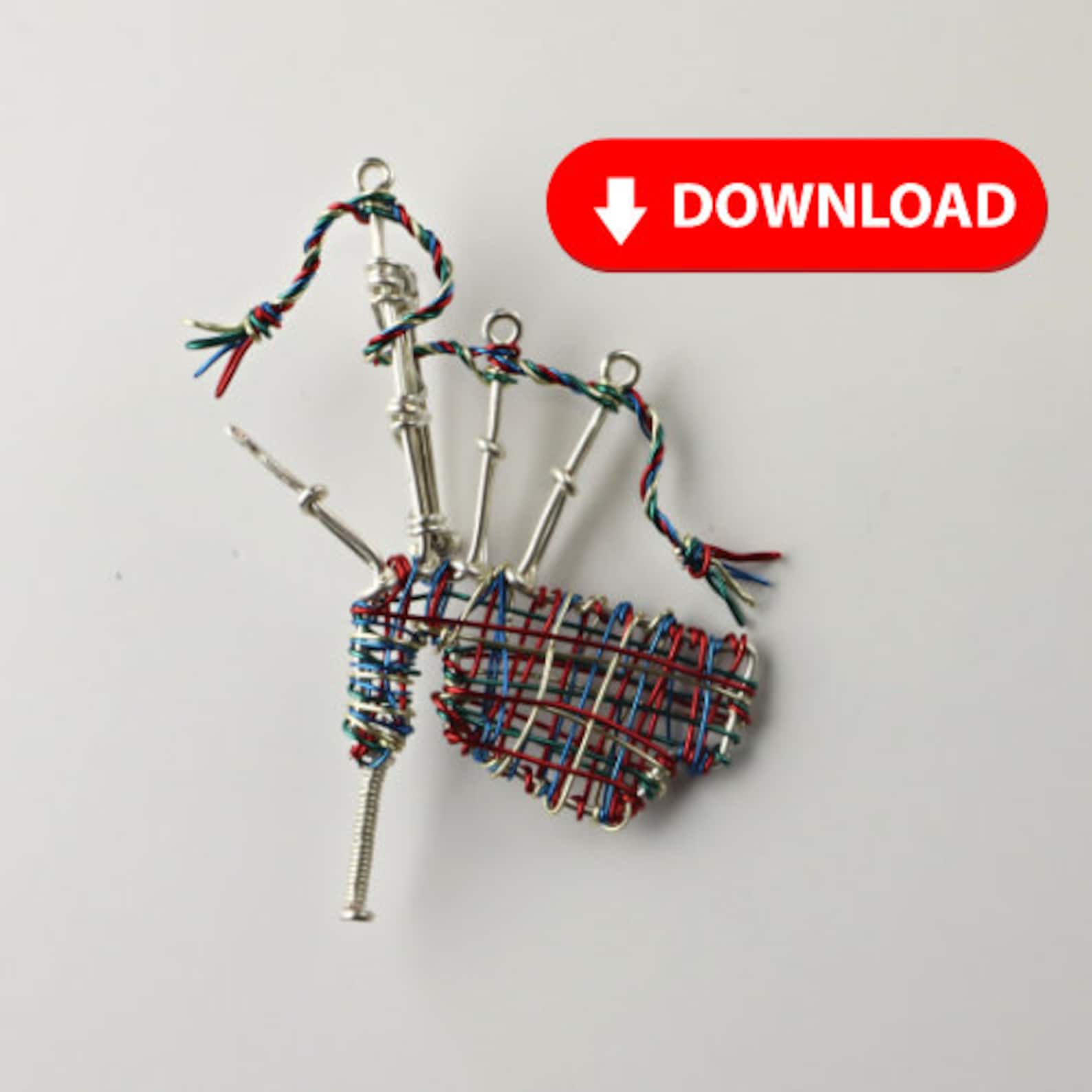 Printable Bagpipe Brooch Template Wire Jewelry Pattern PDF Download - Etsy
