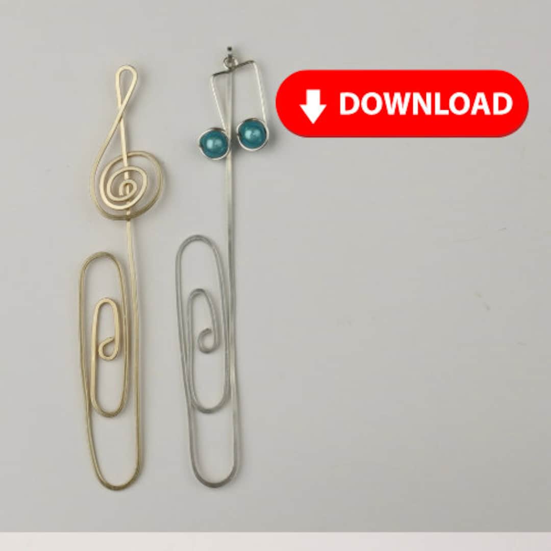 Musical Bookmarks Templates // Youtube Tutorial PDF Pattern - Etsy