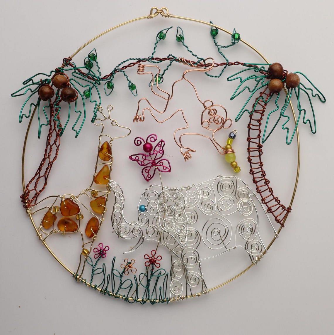 Printable Jungle Suncatcher Template Wire Art Pattern - Etsy