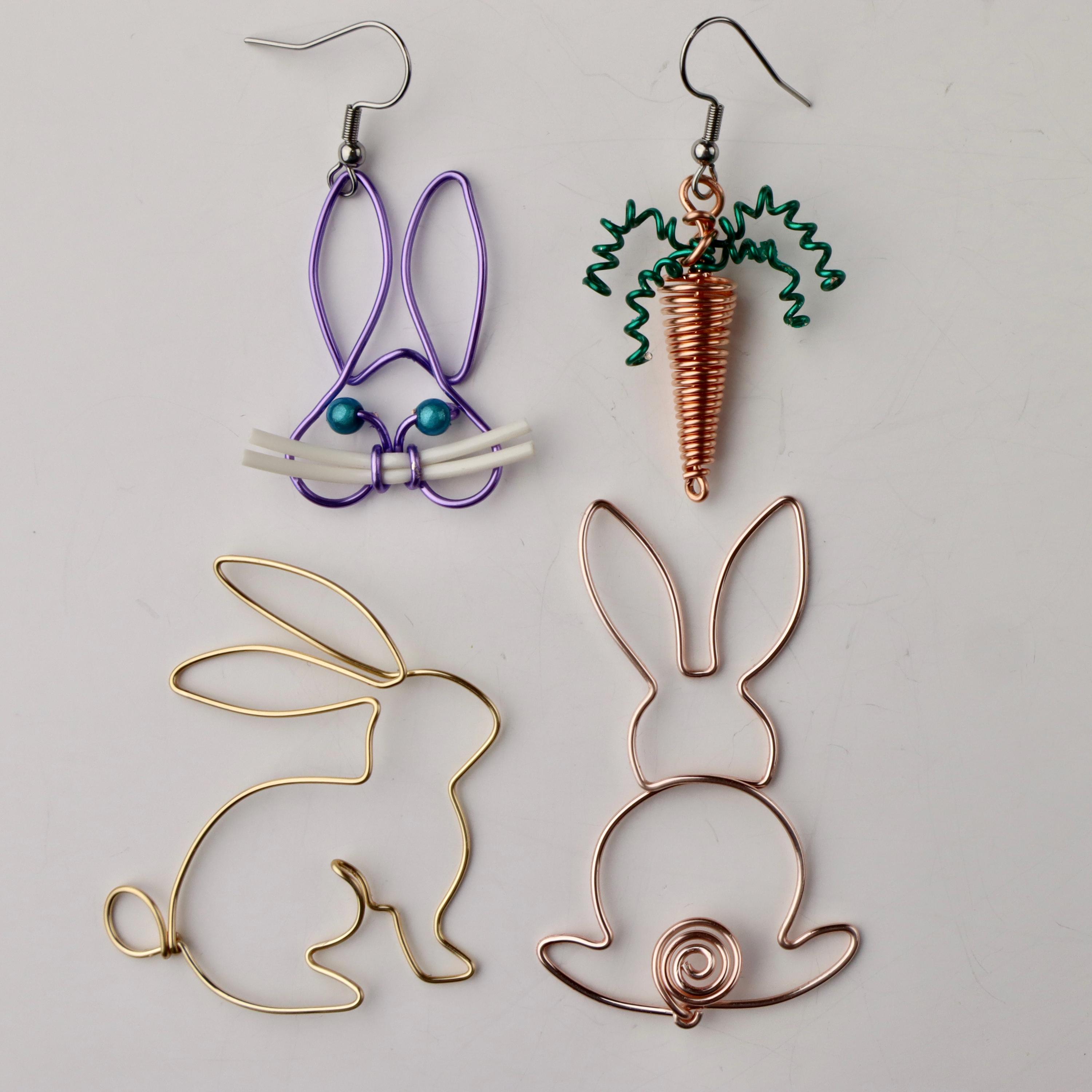 Printable Bunny Pendant Templates Wire Jewelry Making Pattern - Etsy