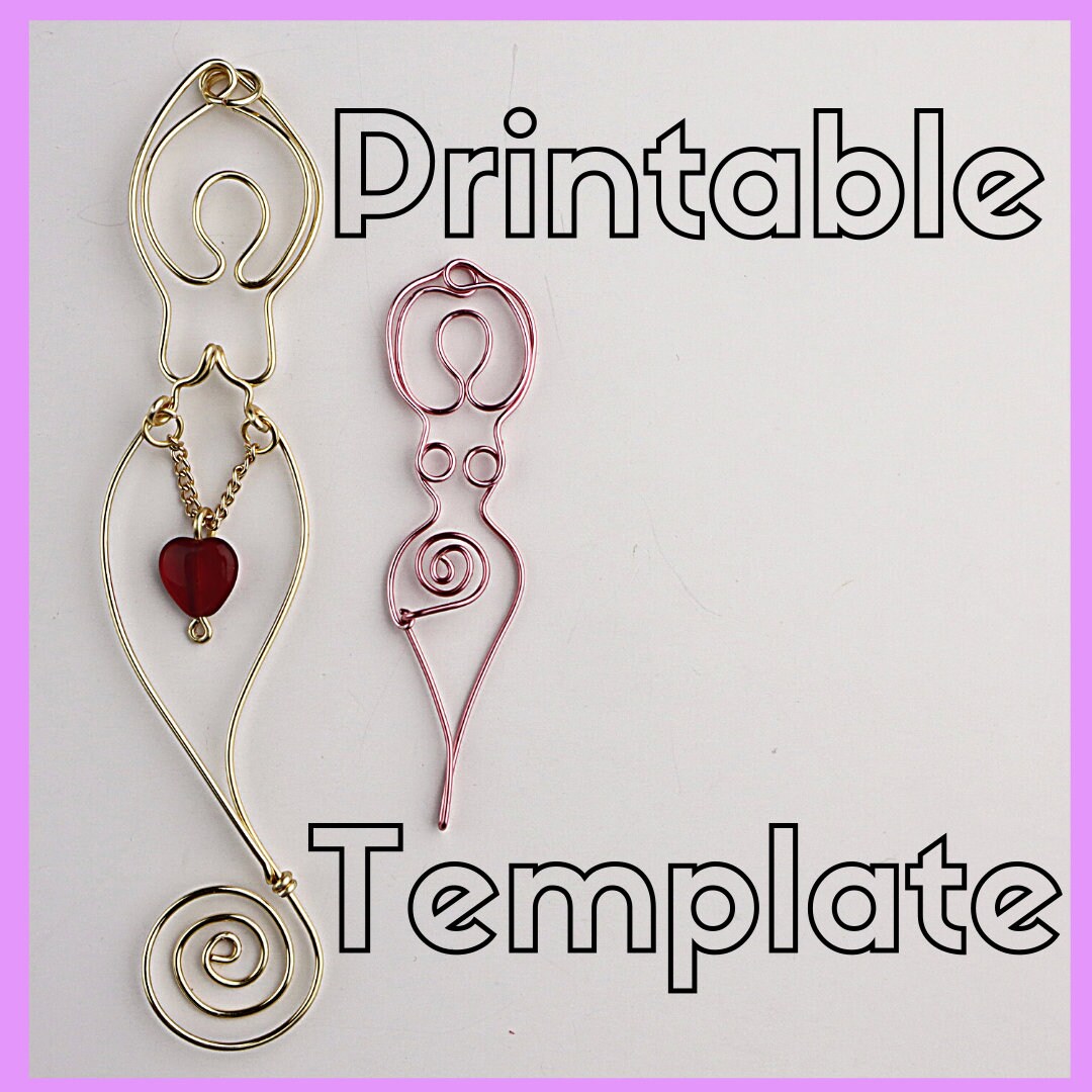 Printable Wire Goddess Pattern Template // Youtube Tutorial PDF Pattern ...