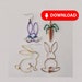 Printable Bunny Pendant Templates Wire Jewelry Making Pattern - Etsy