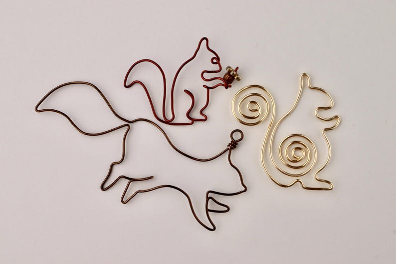 Printable Squirrel Pendant Templates Wire Jewelry Making Pattern - Etsy
