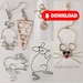 Printable Rats and Mouse Pendant Templates Wire Jewelry Making Pattern ...
