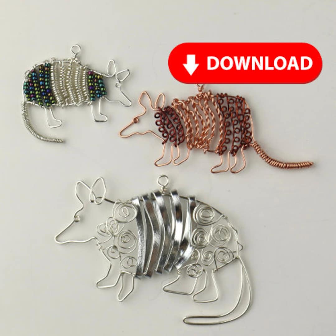Armadillo Pendant Templates // Youtube Tutorial PDF Pattern - Etsy