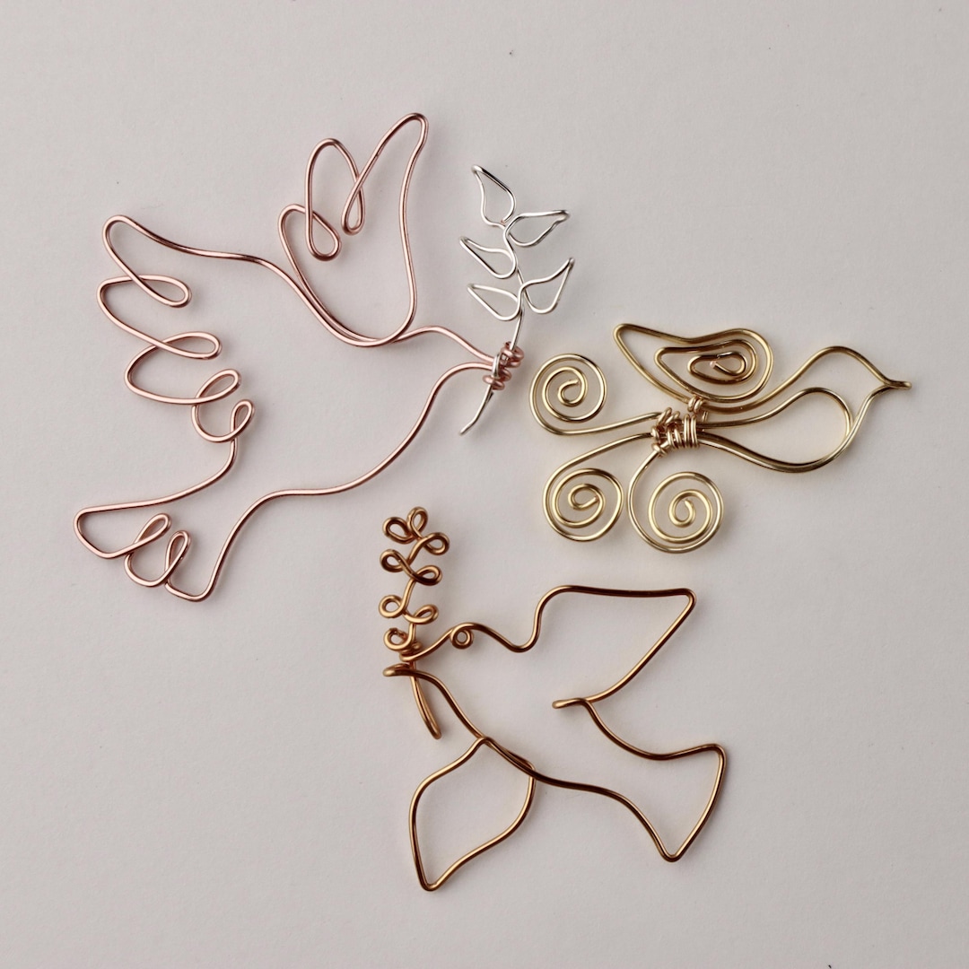 Printable Peace Dove Wire Templates Wire Jewelry Patterns - Etsy