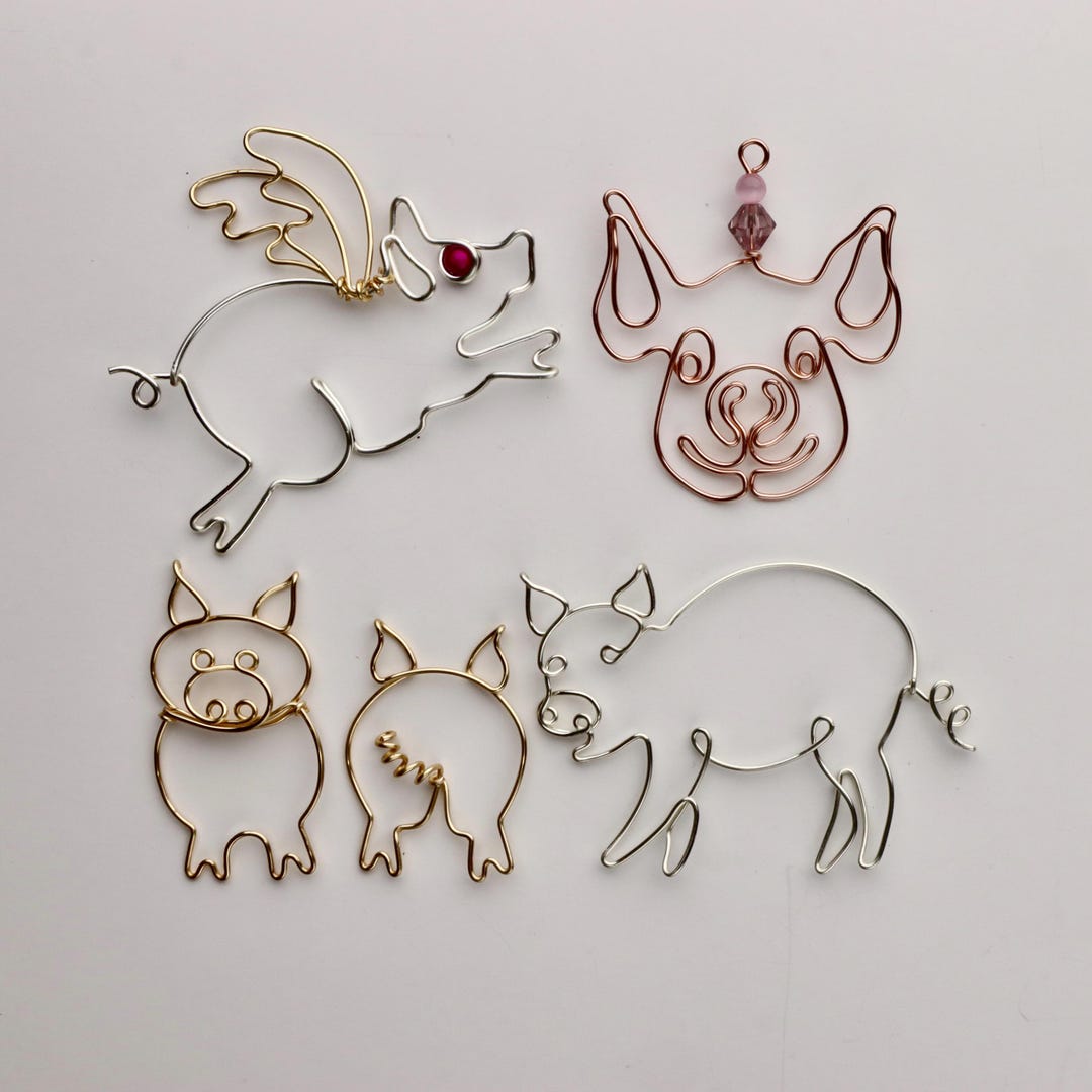Printable Pig Pendant Templates Wire Jewelry Making Templates - Etsy