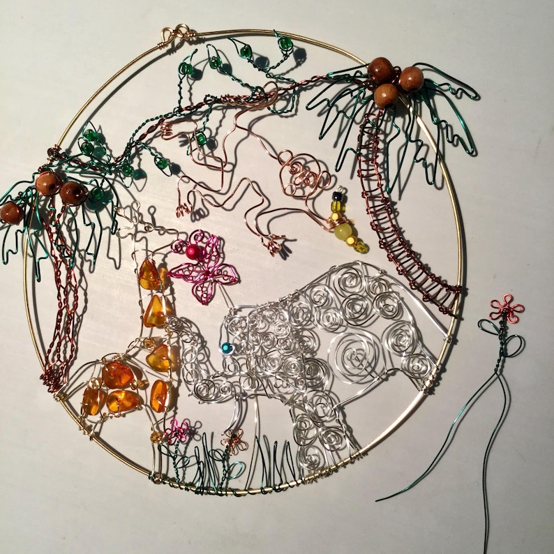 Printable Jungle Suncatcher Template Wire Art Pattern - Etsy UK