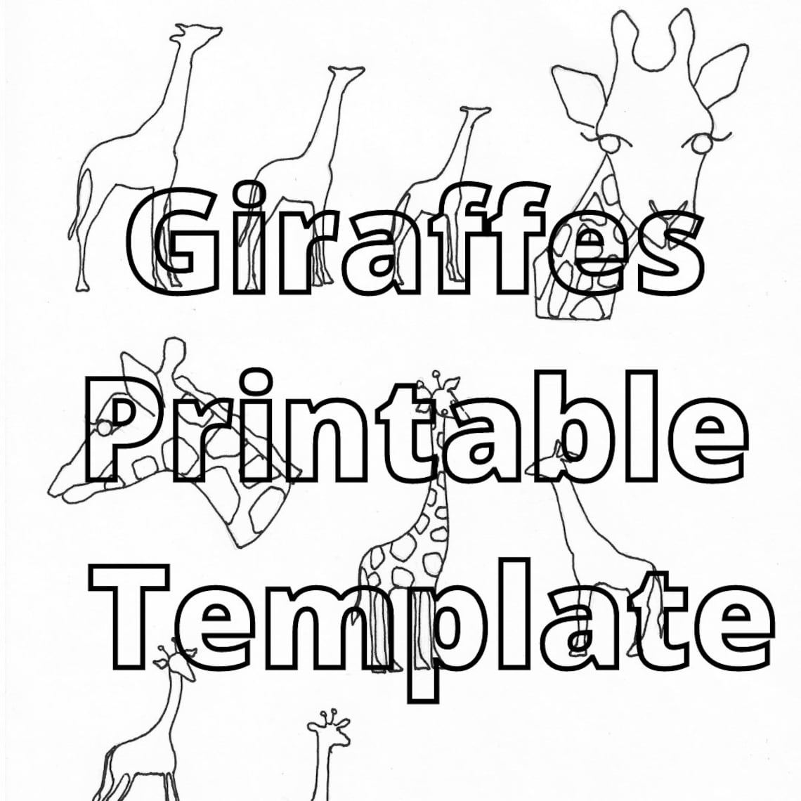 Printable Giraffe Templates | Etsy Canada