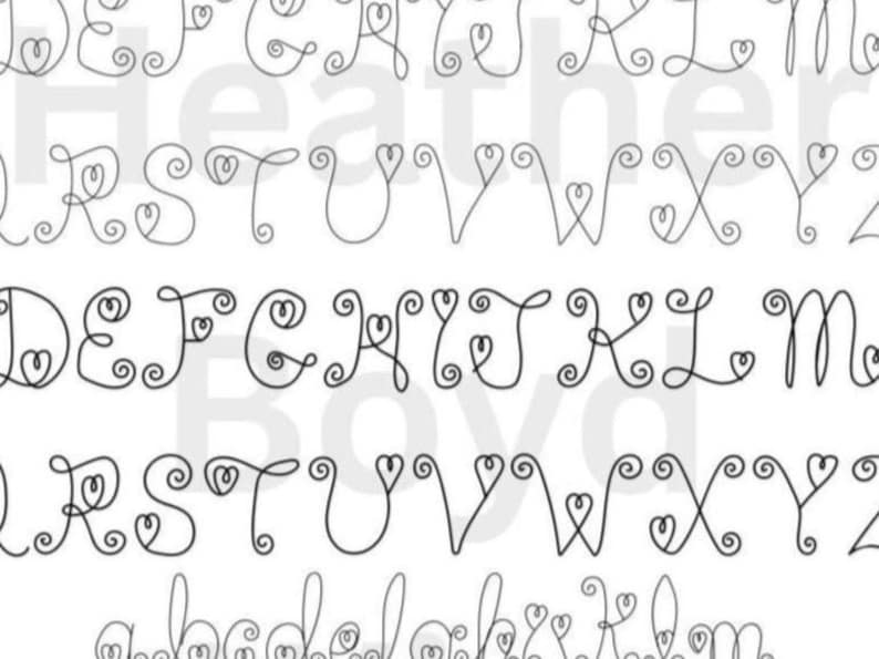 Allison Heart Fonts, Calligraphy Font, Heart Fonts, Wedding Font ...