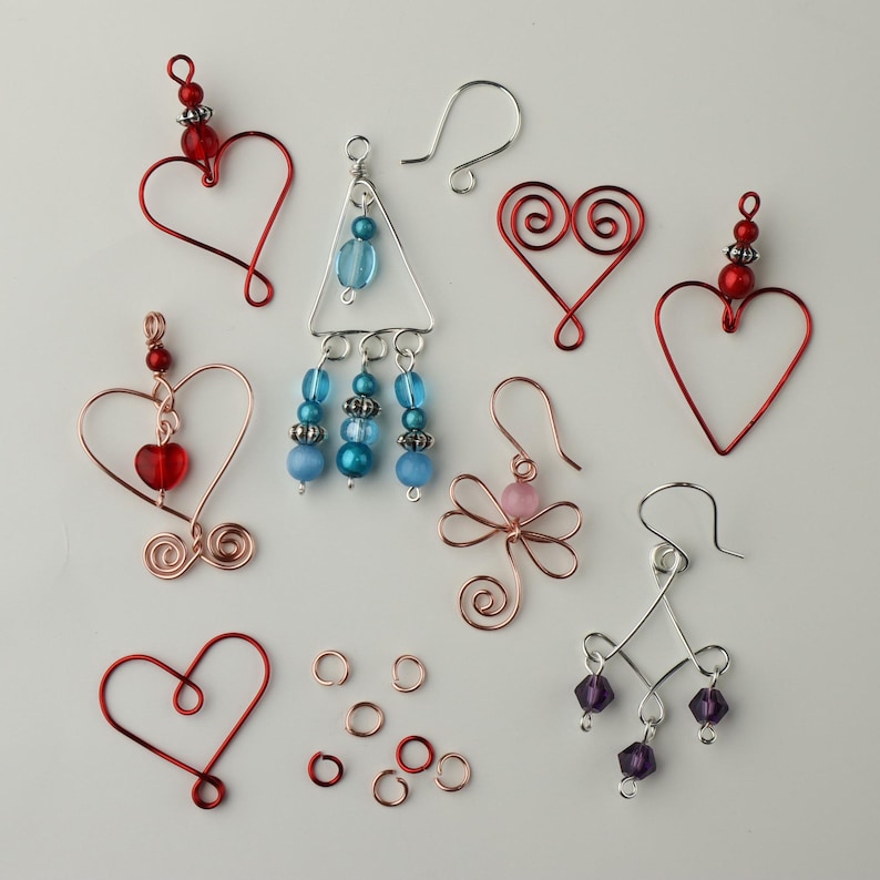 Printable Wire Jig Templates Dragonfly, Heart & Chandelier Earrings ...
