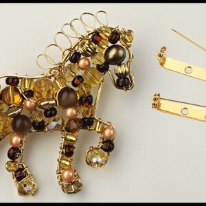 Printable Horse Brooch Templates Wire Jewelry Making Pattern PDF ...