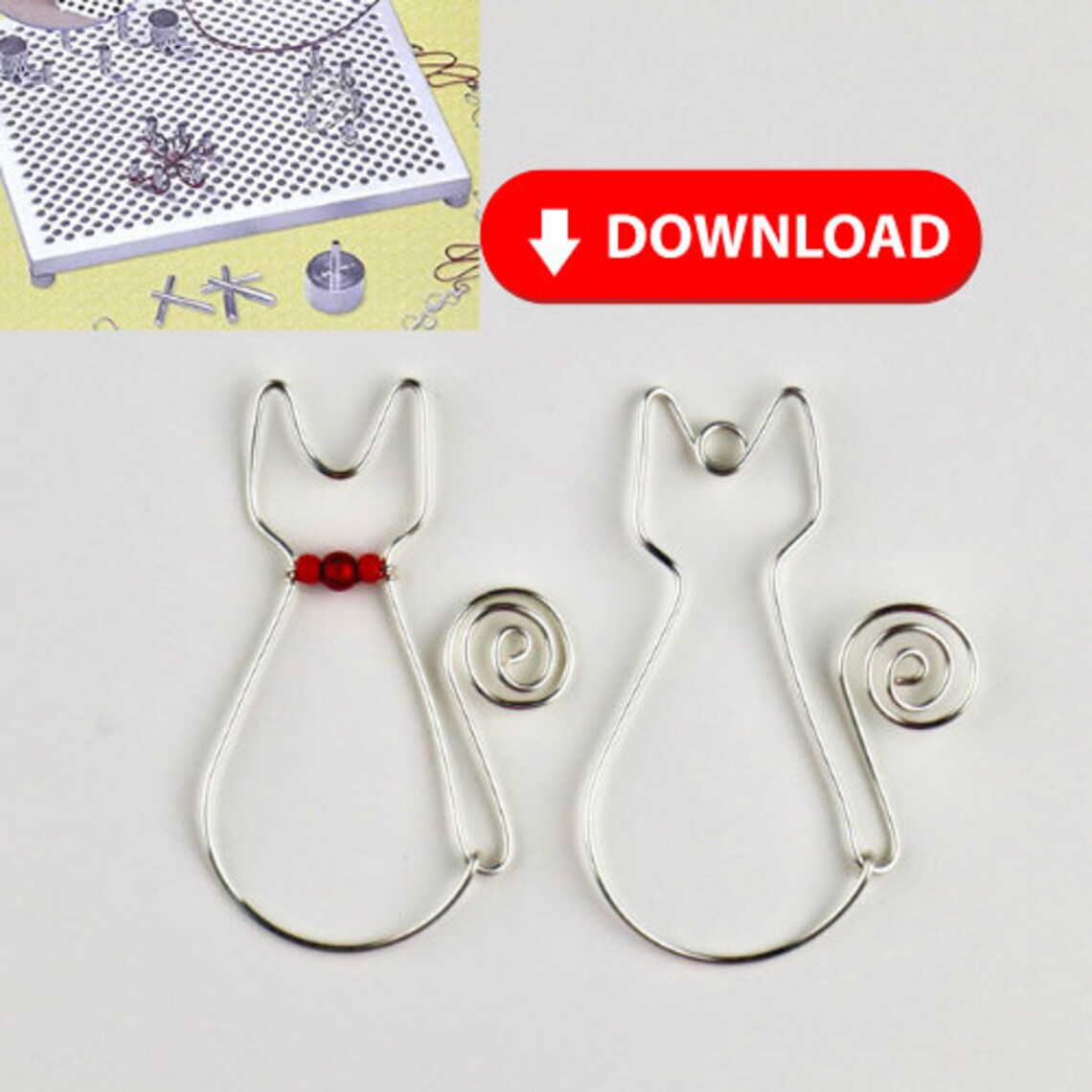 Printable Cat Glasses Holder Template Artistic Wire Deluxe Jig Kit ...