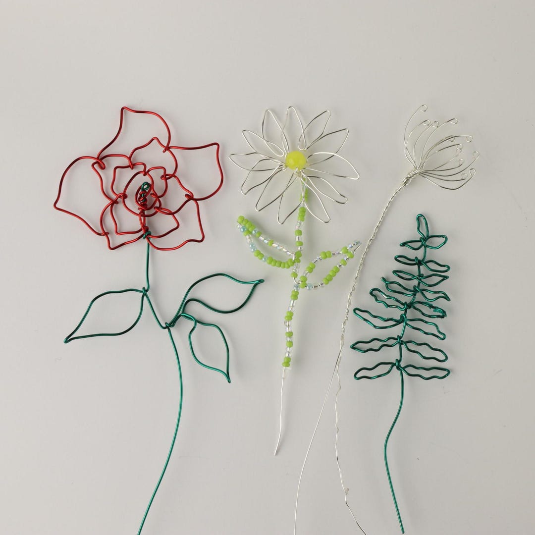 Printable Wire Flower Templates Artistic Wire Art PDF Pattern - Etsy