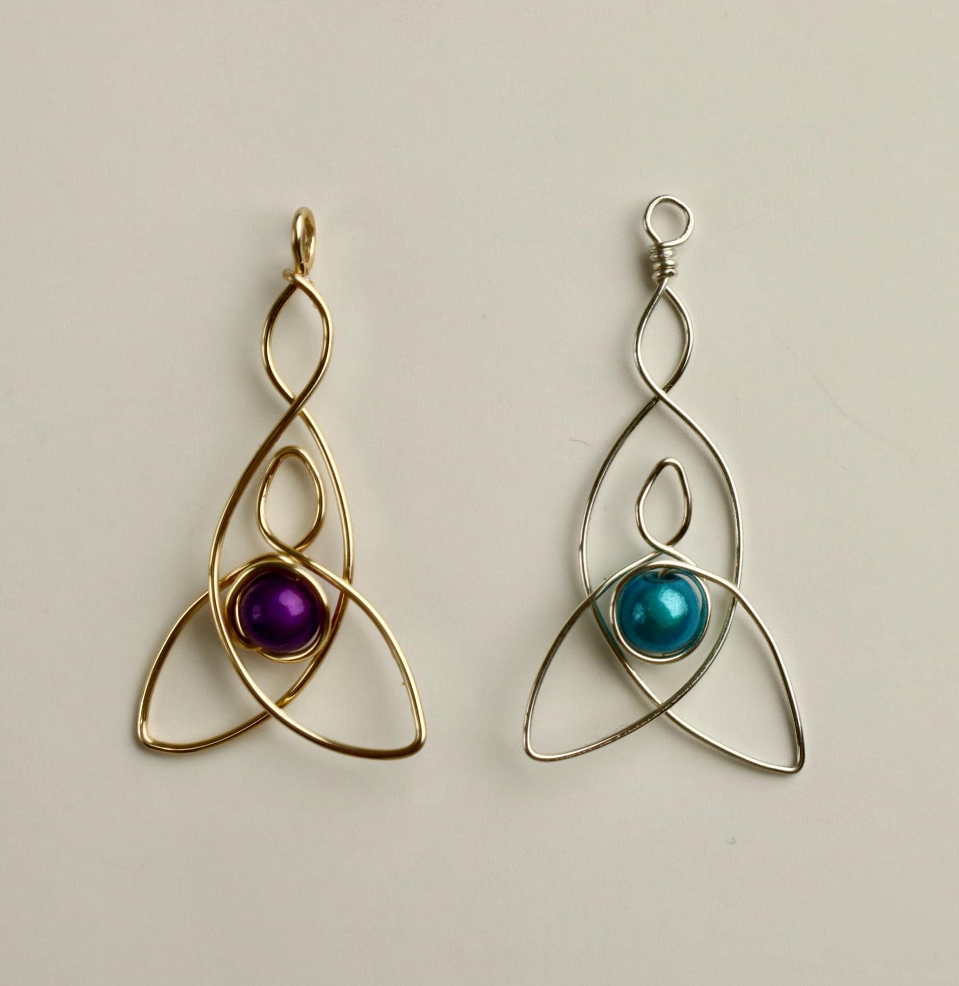 Celtic Mother Child Wire Pendants Templates Wire Jewelry Making Pattern ...