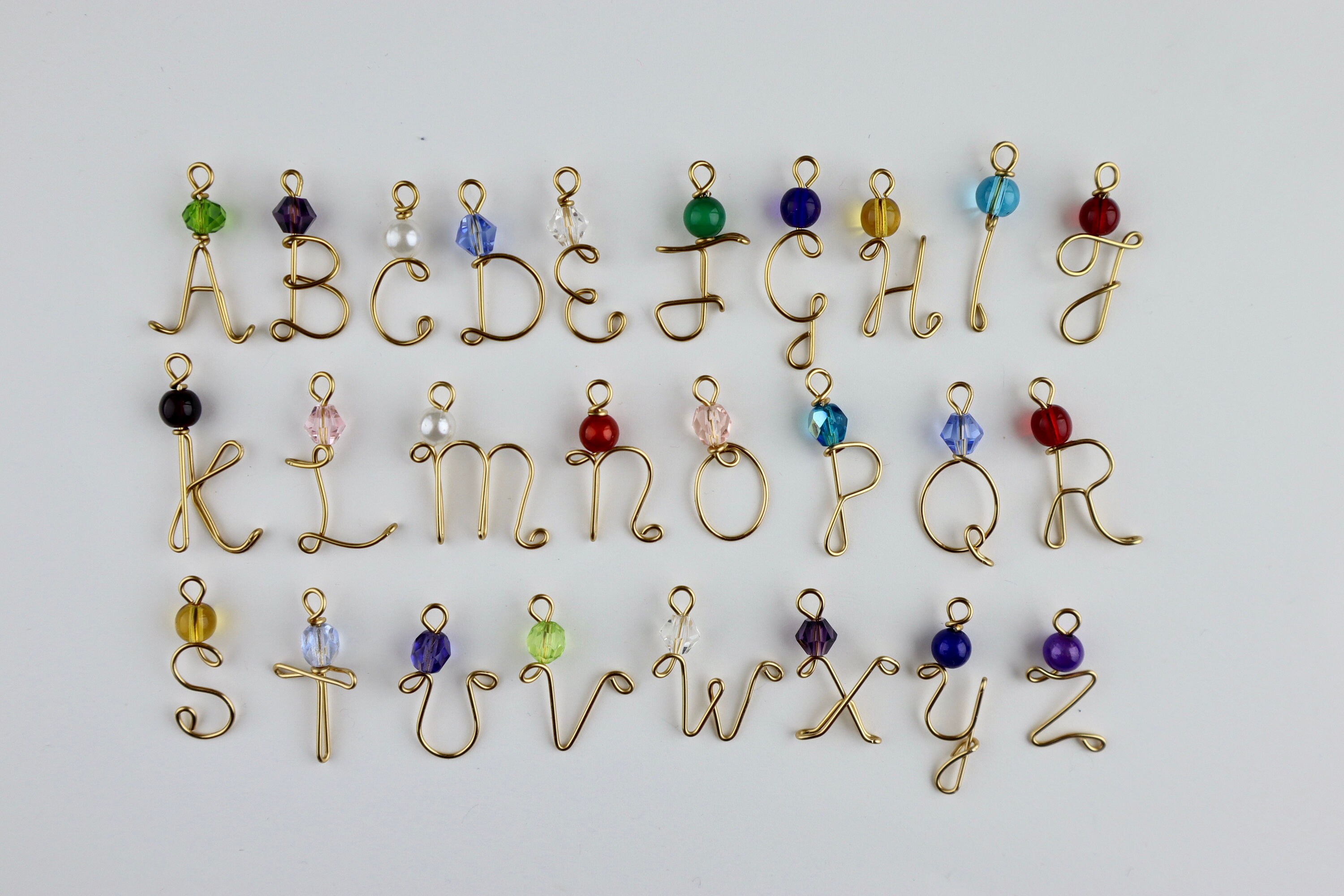 Printable Template for A-Z Wire Initial Letter Pendant // - Etsy