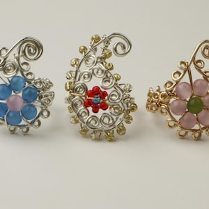 Printable Paisley Pendant & Ring Templates Wire Jewelry Pattern - Etsy