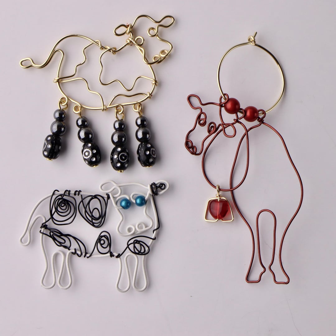 Printable Cow Pendant Templates Wire Jewelry Making Patterns - Etsy