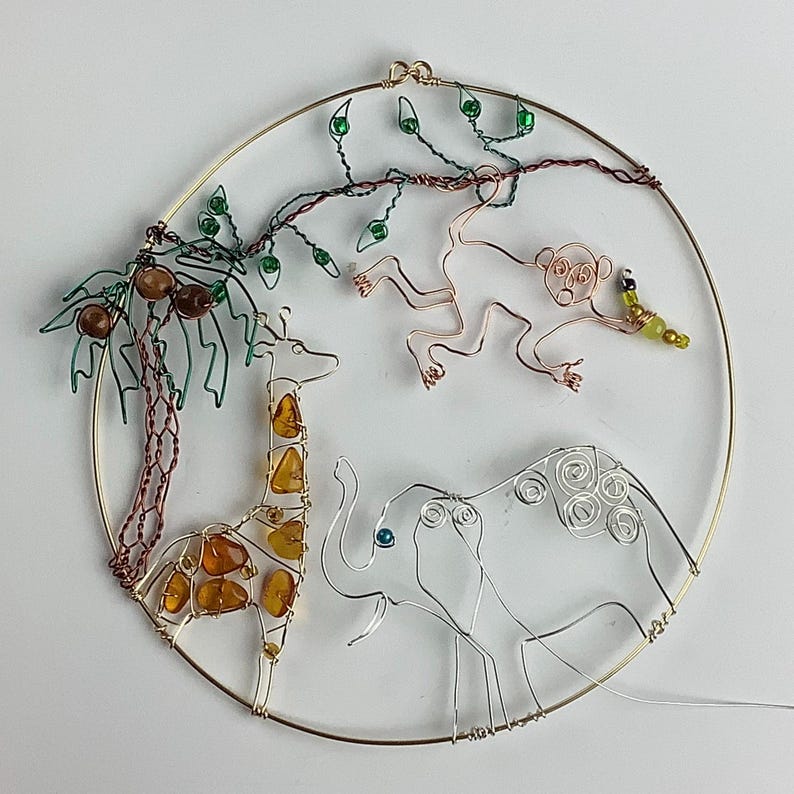 Printable Jungle Suncatcher Template Wire Art Pattern - Etsy UK