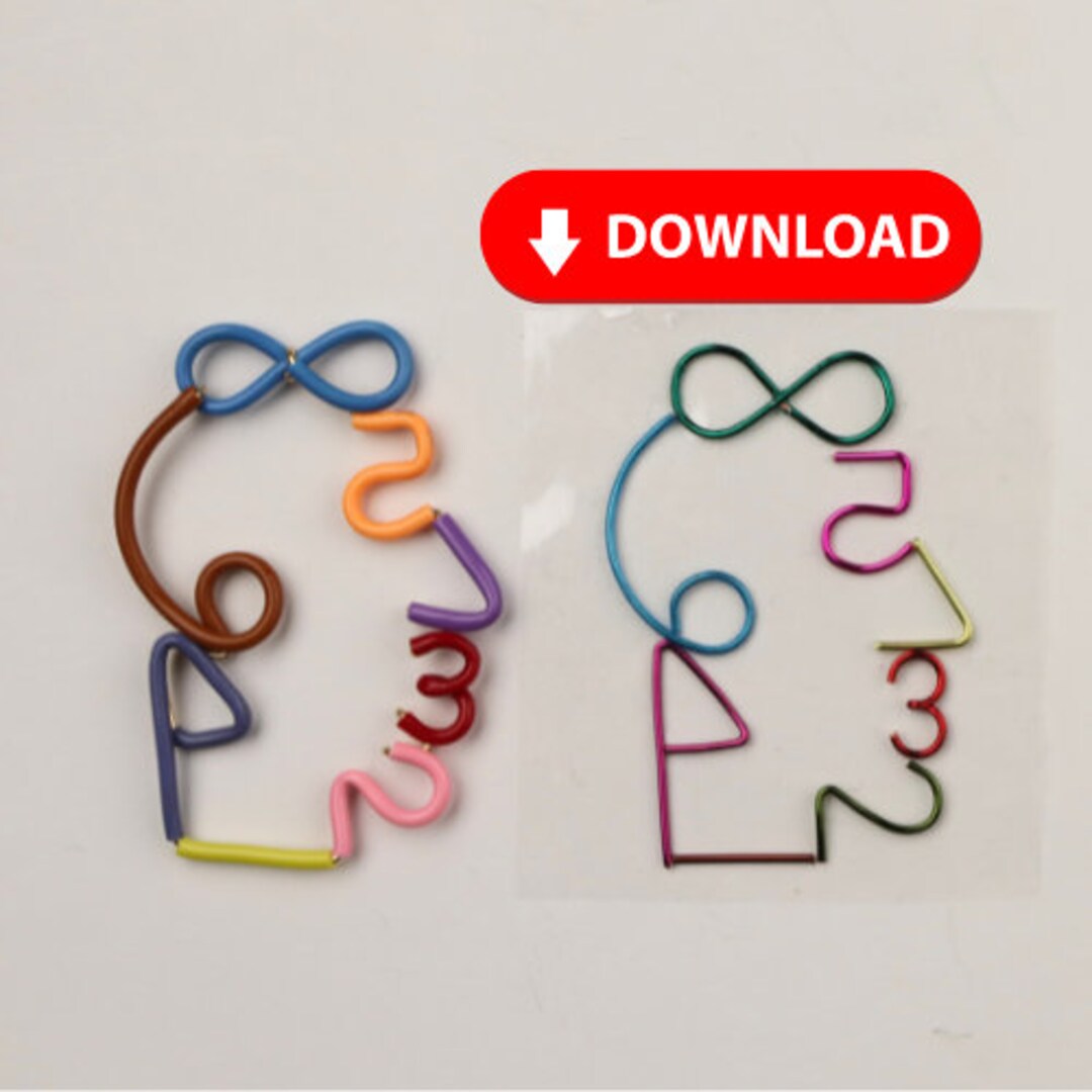 Printable Numbers Face Pendant Templates PDF Pattern - Etsy