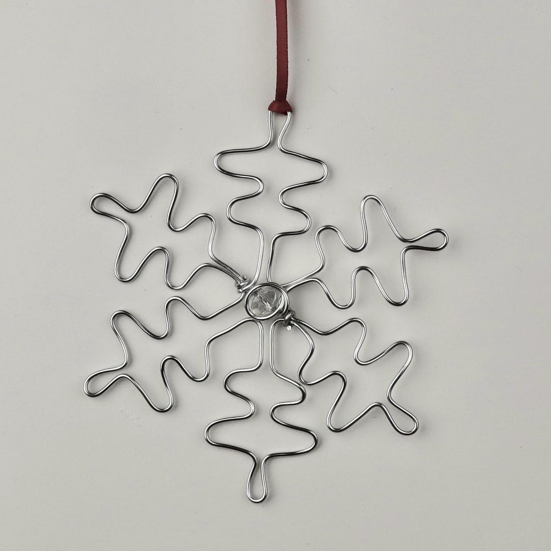 JIG TEMPLATE Snowflake Ornament and Earrings - Wire Art Printable ...