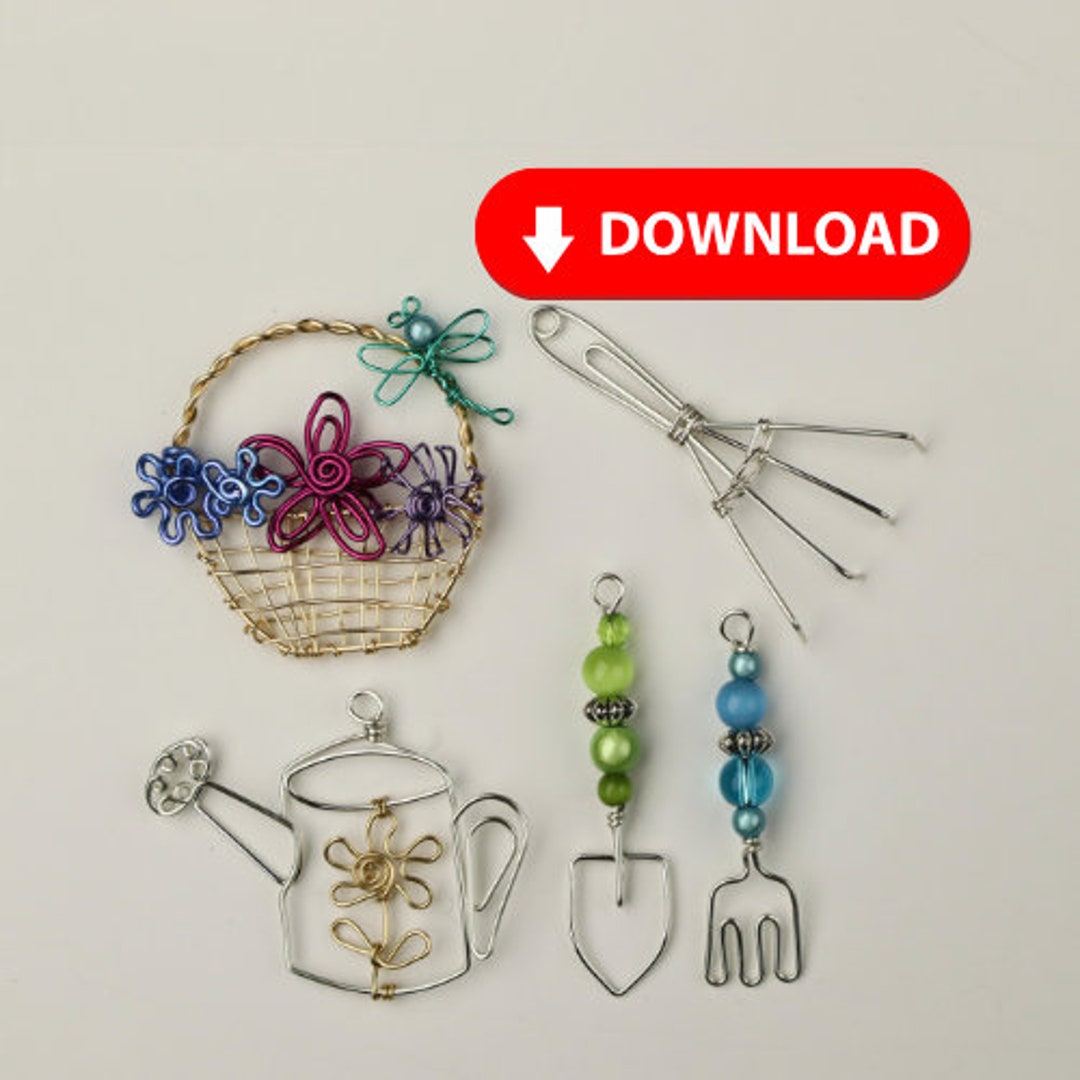 Printable Garden Tools Pattern Template // Youtube Tutorial PDF Pattern ...