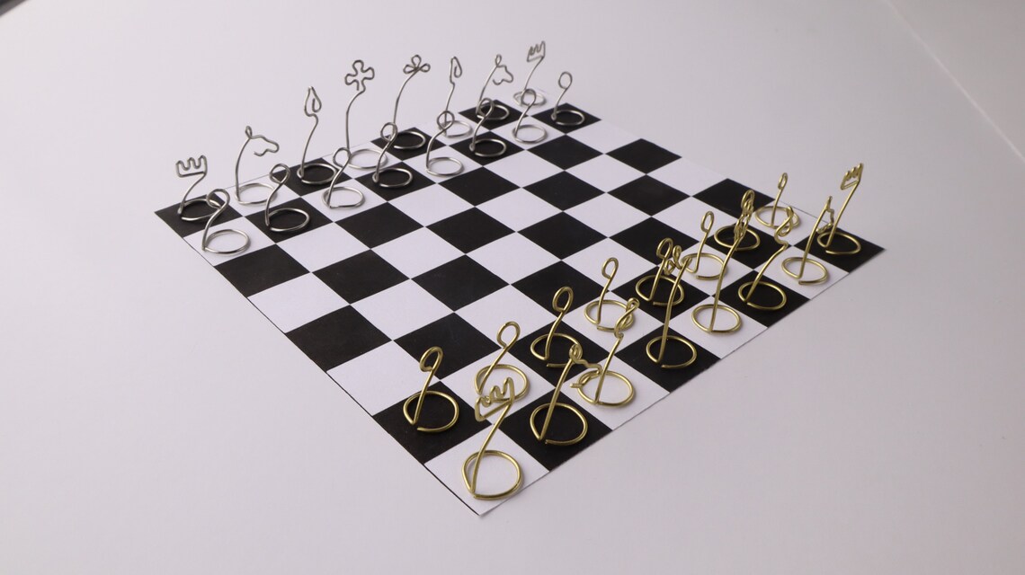 Printable Paperclip Chess Set Template - Etsy