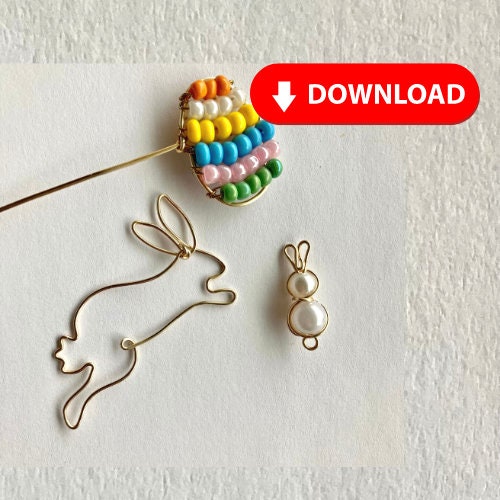 Printable Bunny Pendant Templates Wire Jewelry Making Pattern - Etsy