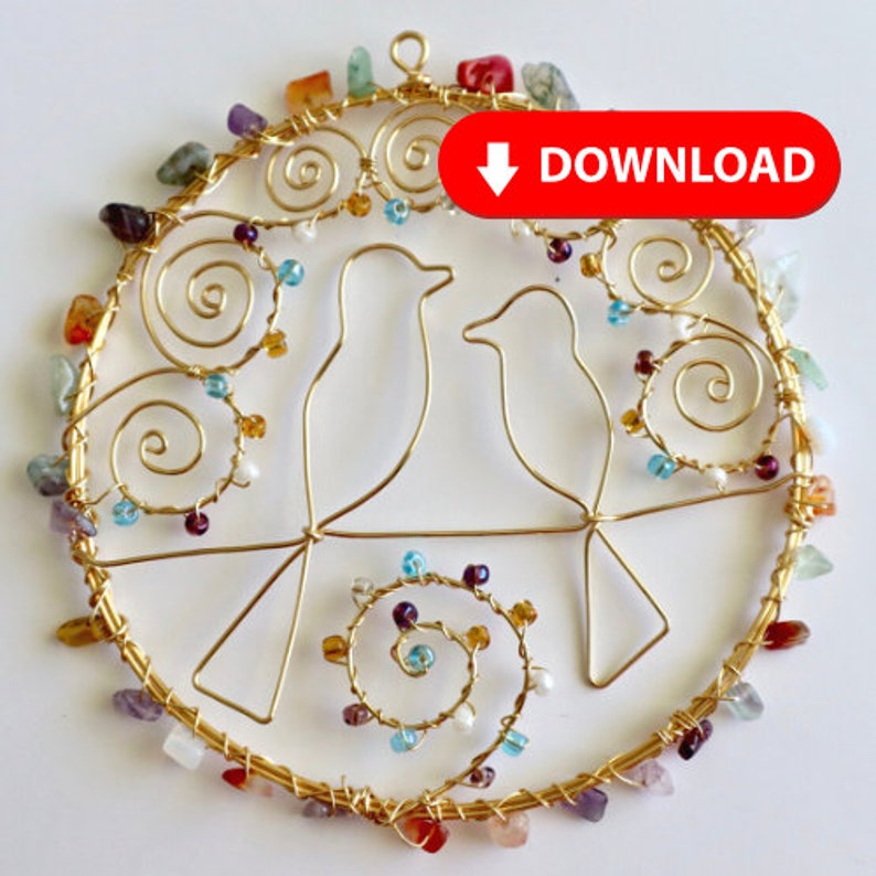 Printable Birds on Wire Template for Beaded Suncatcher - Etsy