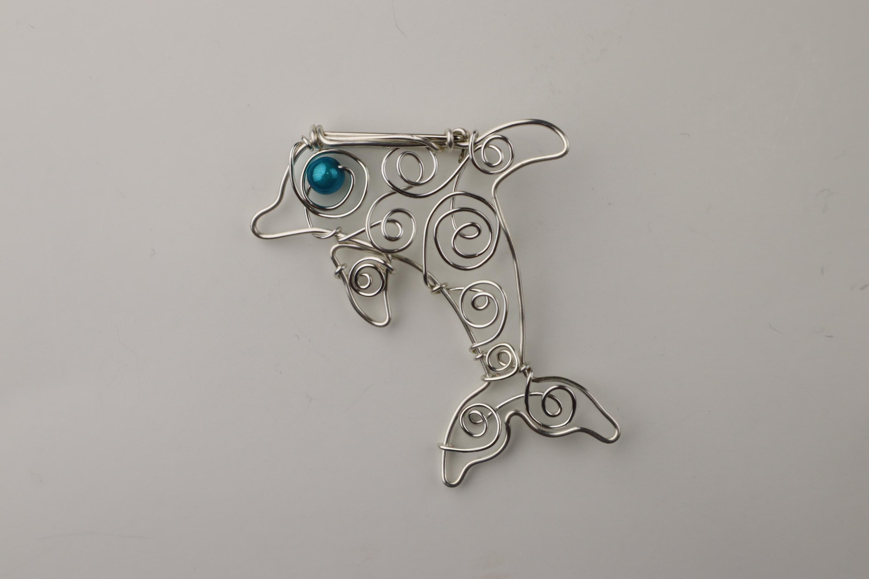 Printable Dolphin Brooch Template Youtube Tutorial PDF Pattern - Etsy