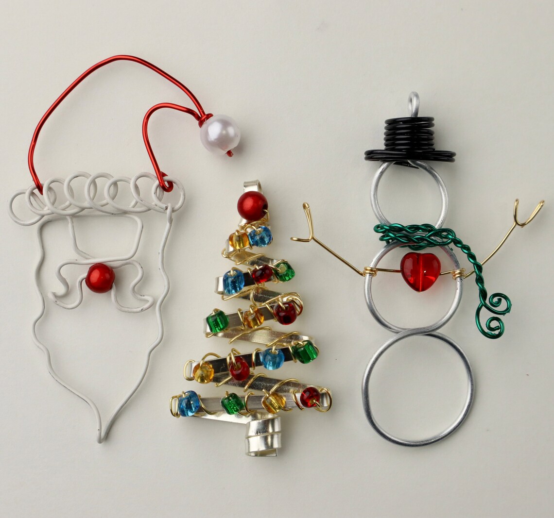 Printable Christmas Tree Ornament Templates // Wire Art - Etsy