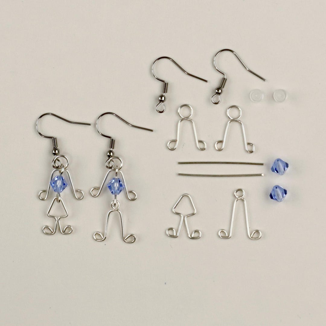KIT: Birthstone Boy and Girl Wire Earrings - Etsy