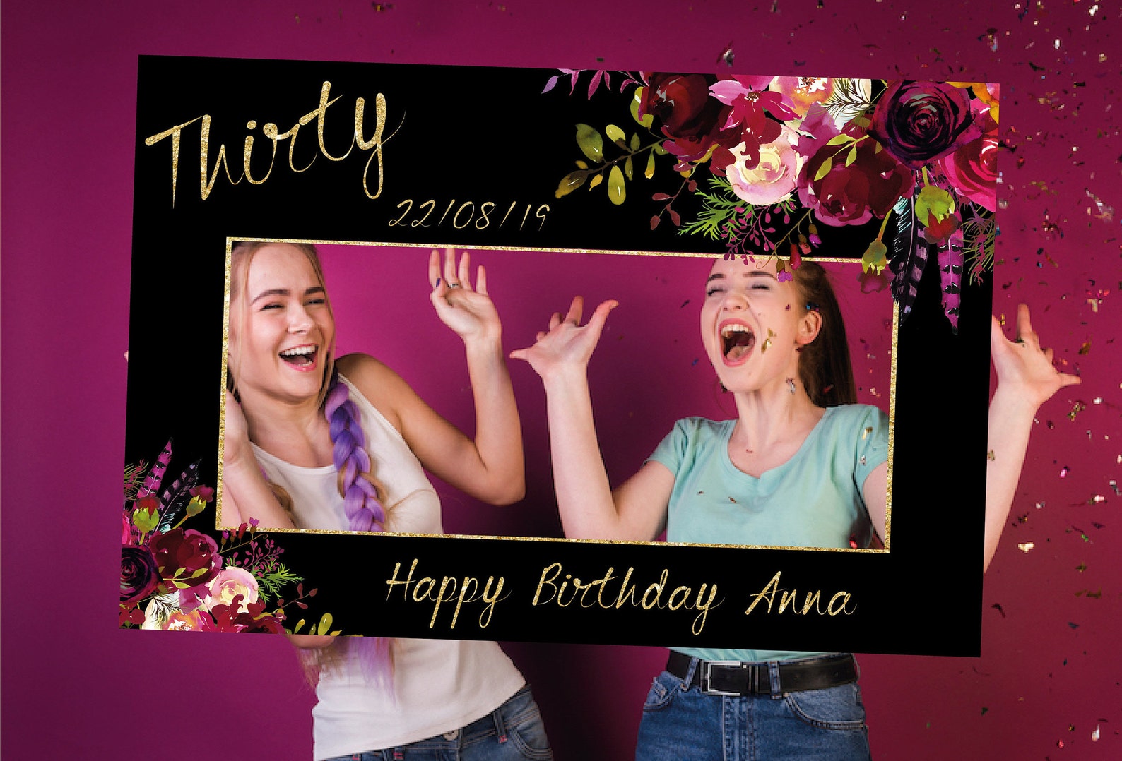 Birthday Photo Booth Frame Photo Booth Frame Photo Prop - Etsy