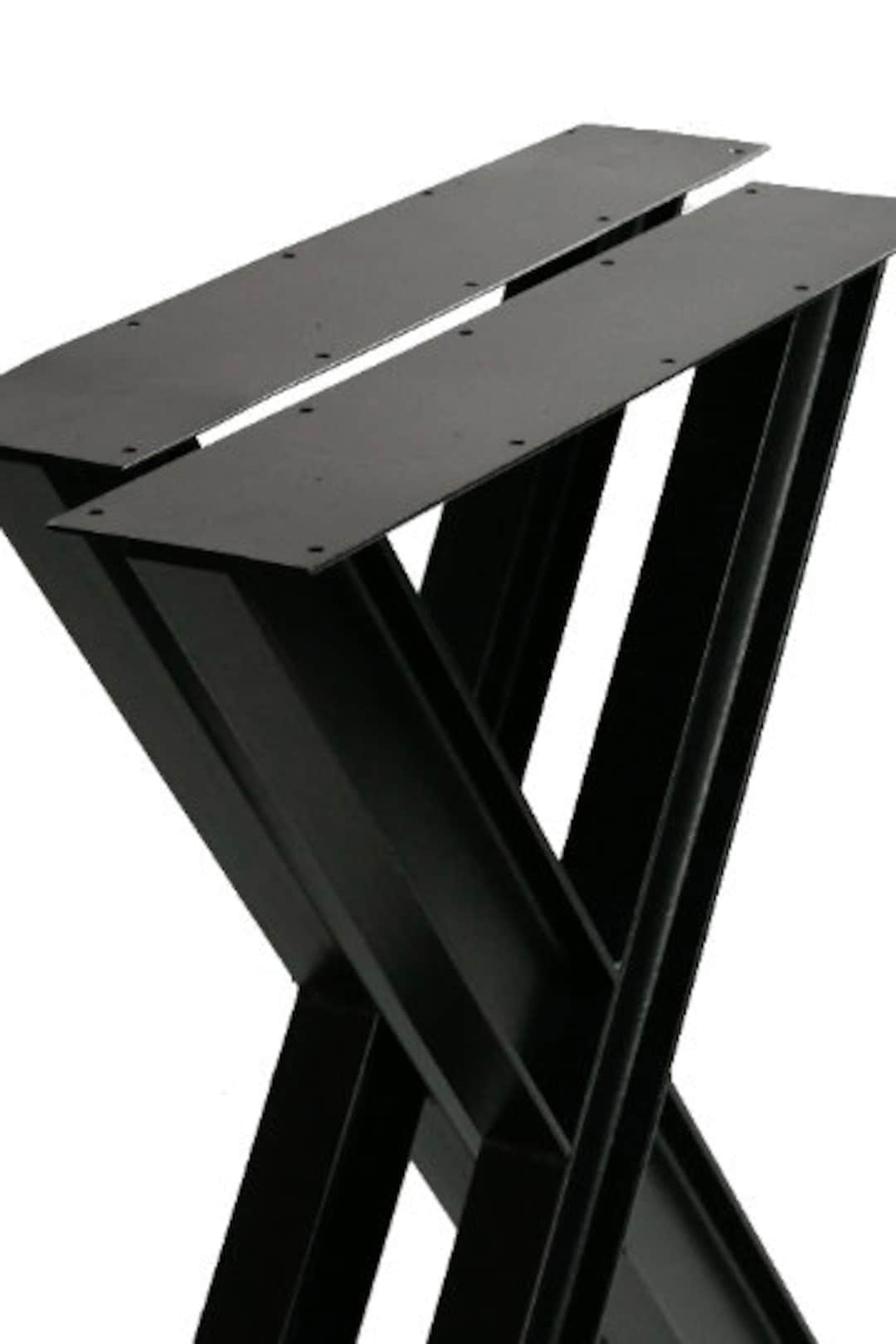 X-table Legs Set of 2 Frame Dining Table Runners Loft Steel Metal Cross ...