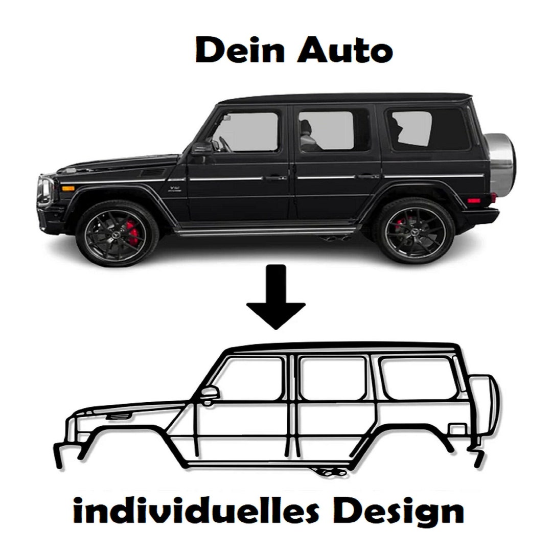 Metal Custom Car Silhouette Wall Art, Your Own Car Personalized Wall ...