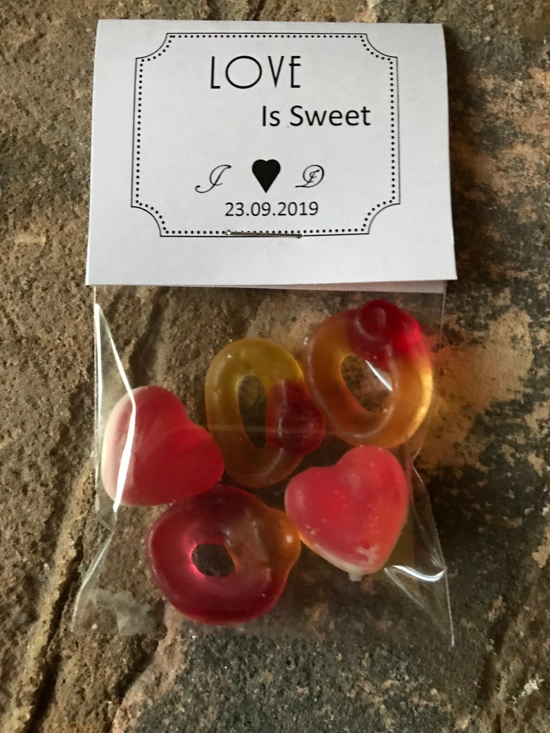 Personalised Love is Sweet Wedding Favours | Etsy