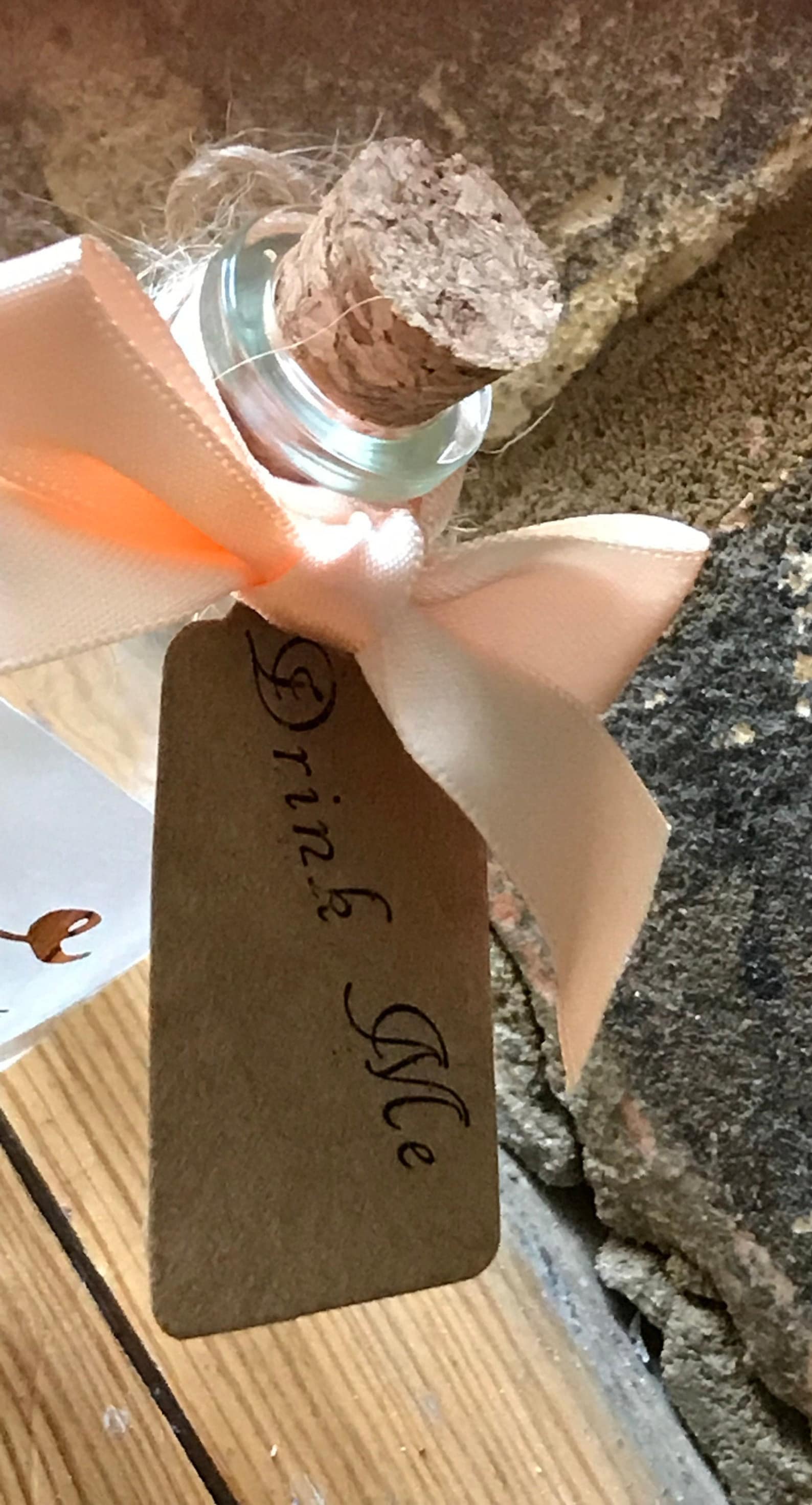 Personalised Pink Gin Miniature Glass Bottle Wedding Favours no Alcohol ...