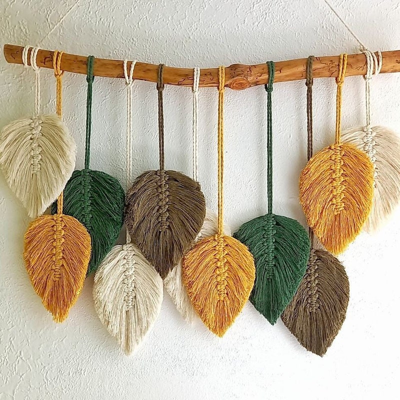Macrame Leaves - Etsy