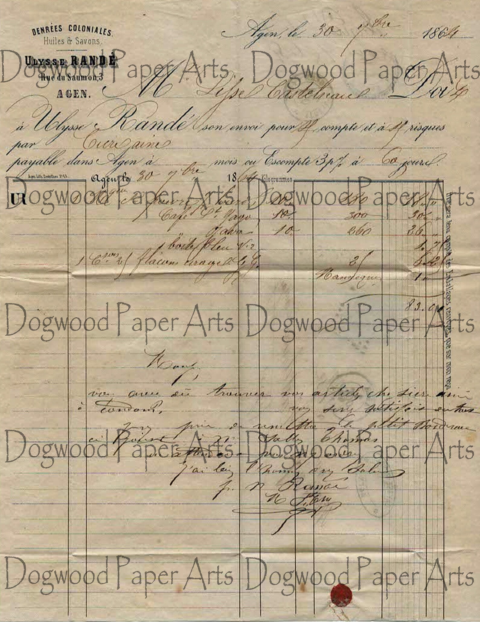 French Receipts - Digital Download - 8 Pages of Grungy Loveliness - Etsy