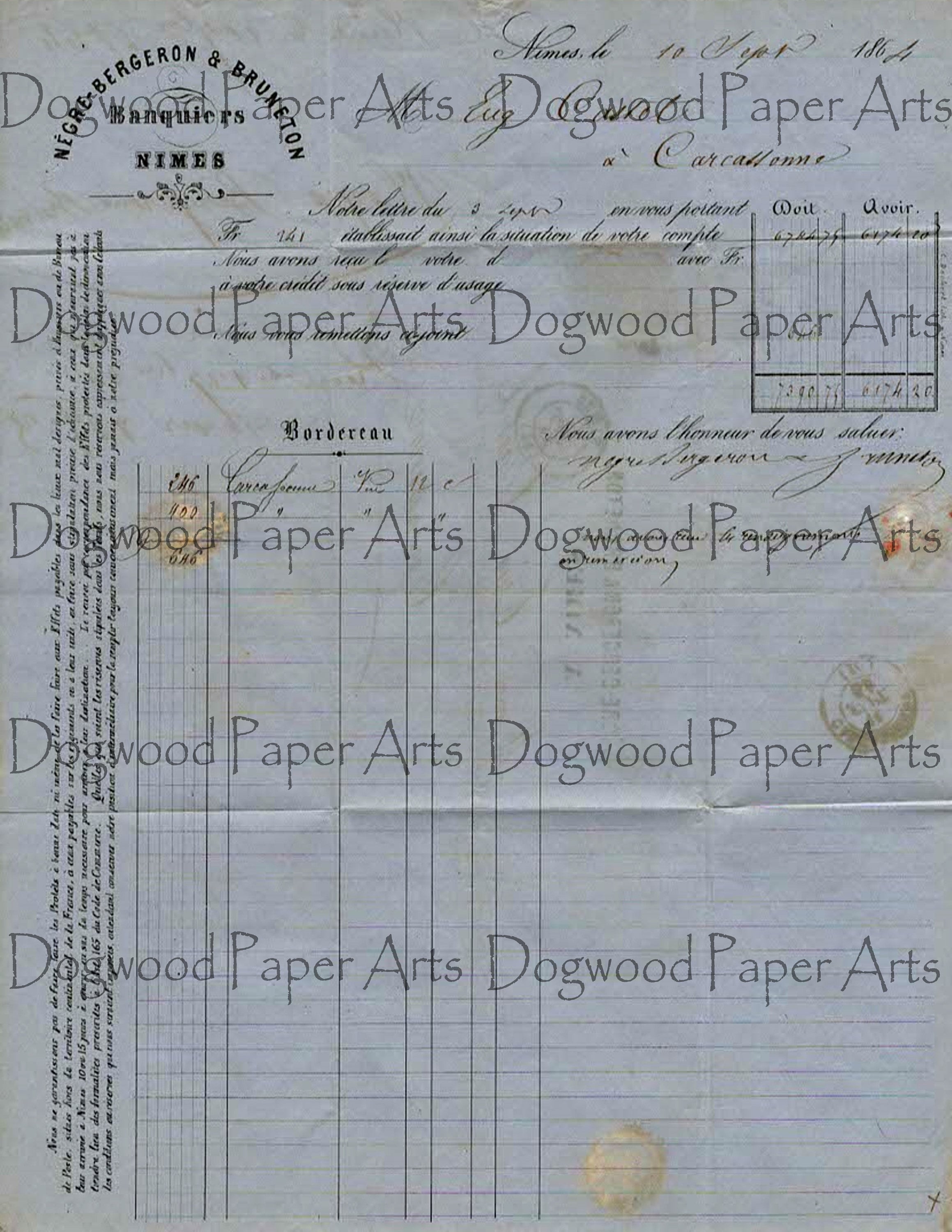 French Receipts - Digital Download - 8 Pages of Grungy Loveliness ...