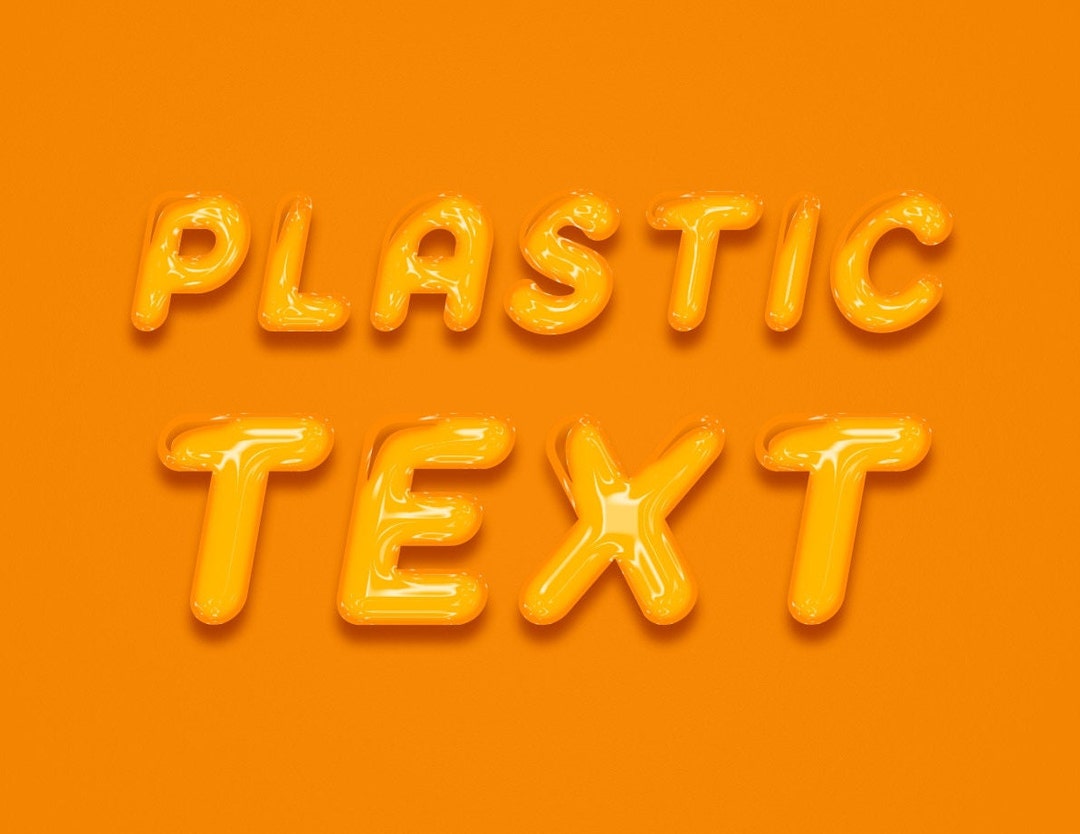 Shiny Plastic Glossy Style Photoshop Text Effect - Action, Preset ...