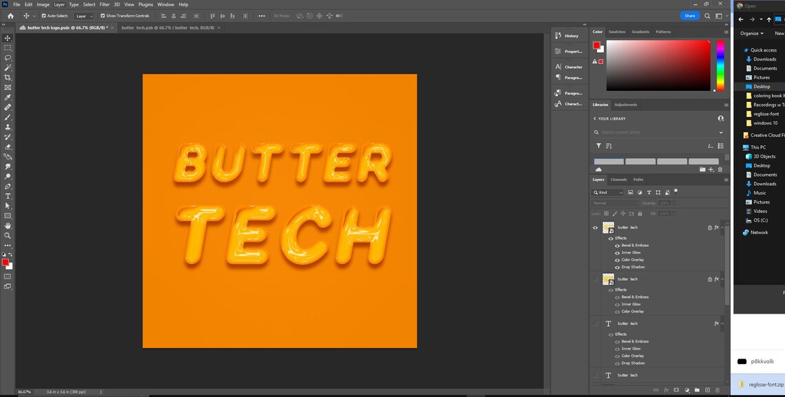 Shiny Plastic Glossy Style Photoshop Text Effect - Action, Preset ...
