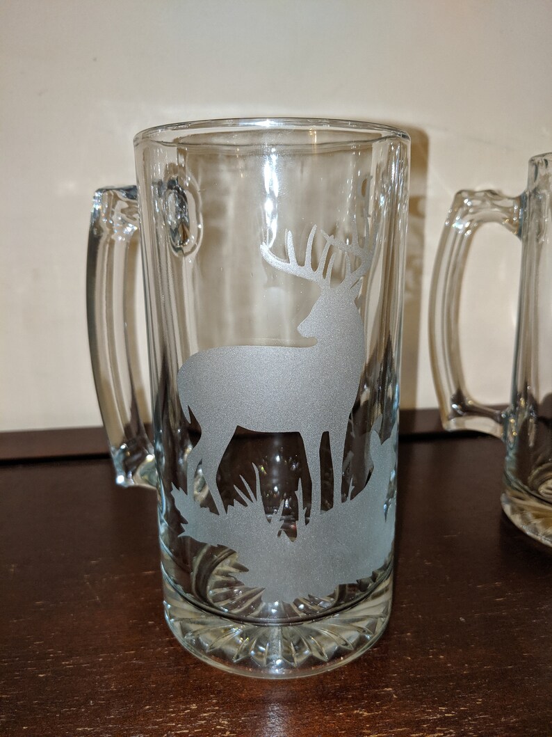 Custom Etched Glass Beer Mugs - Etsy