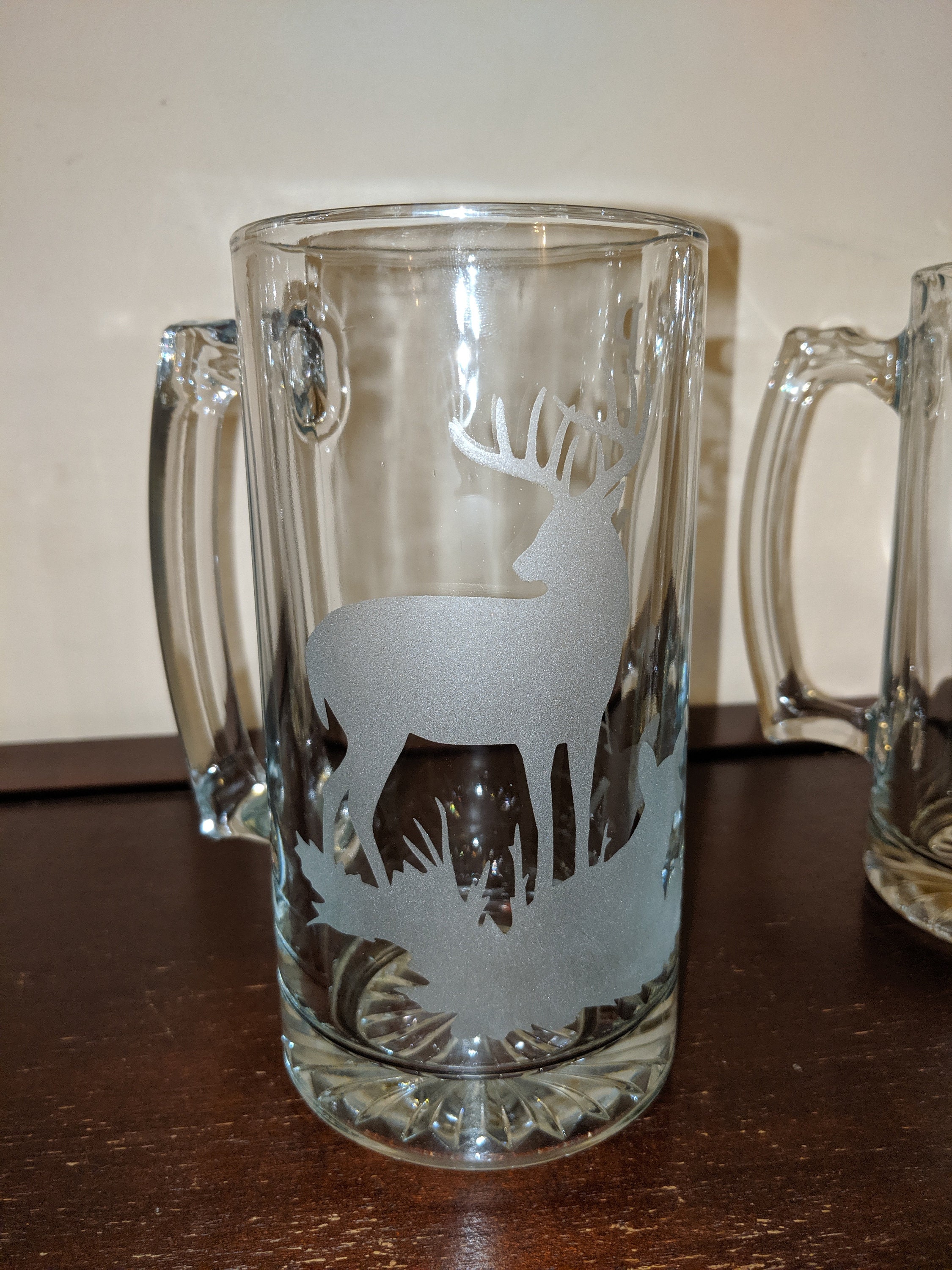 Custom Etched Glass Beer Mugs - Etsy