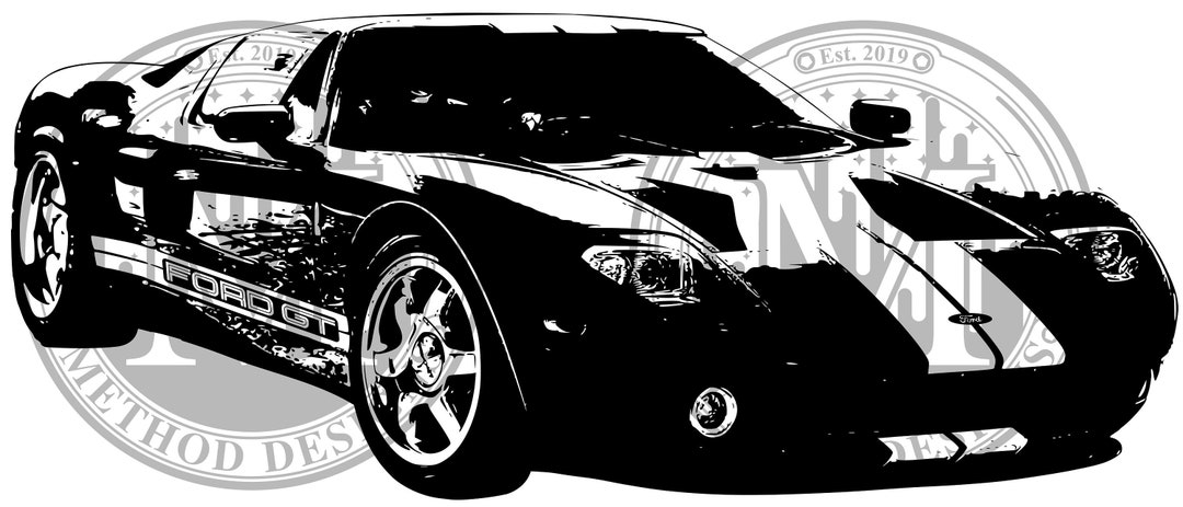 Ford GT-40 Wall Decal Vector Image - Etsy