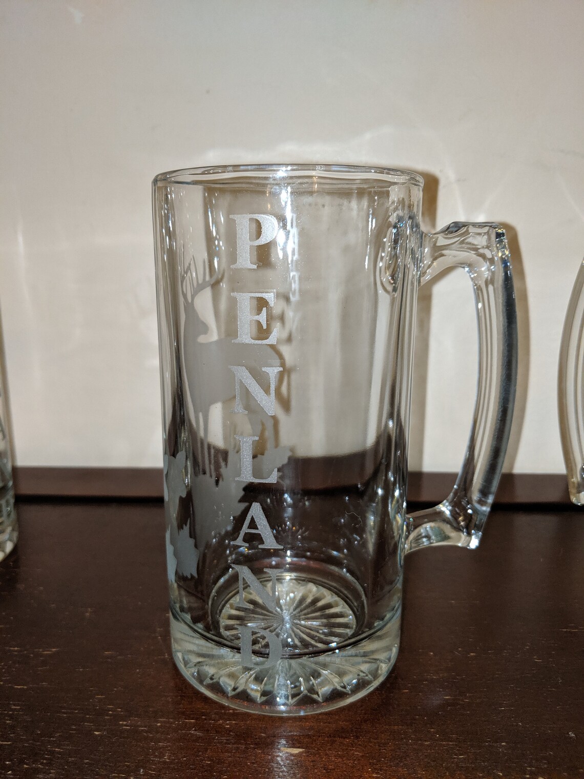 Custom Etched Glass Beer Mugs - Etsy